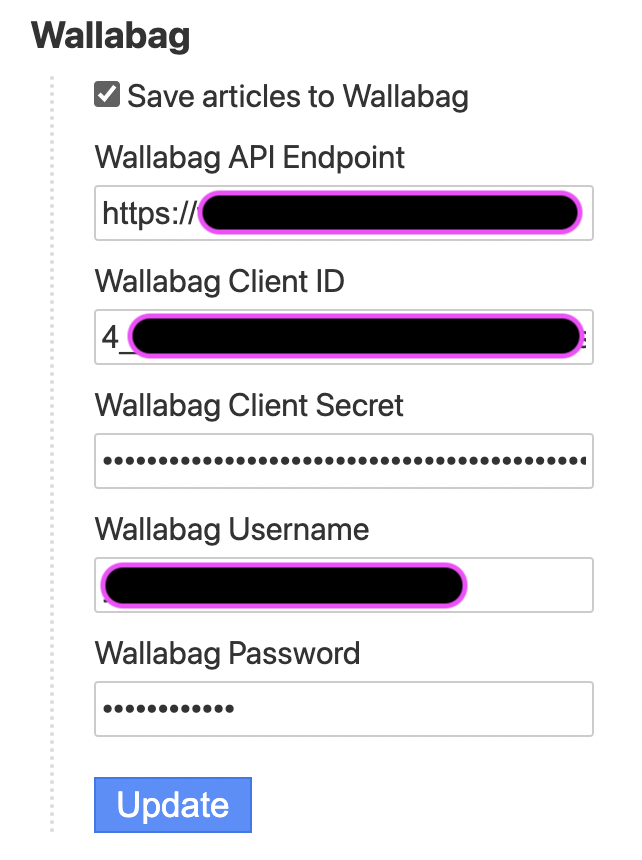 글 아카이브 (저장하여 모아보기) - Wallabag 사용해보기 | 영's 블로그